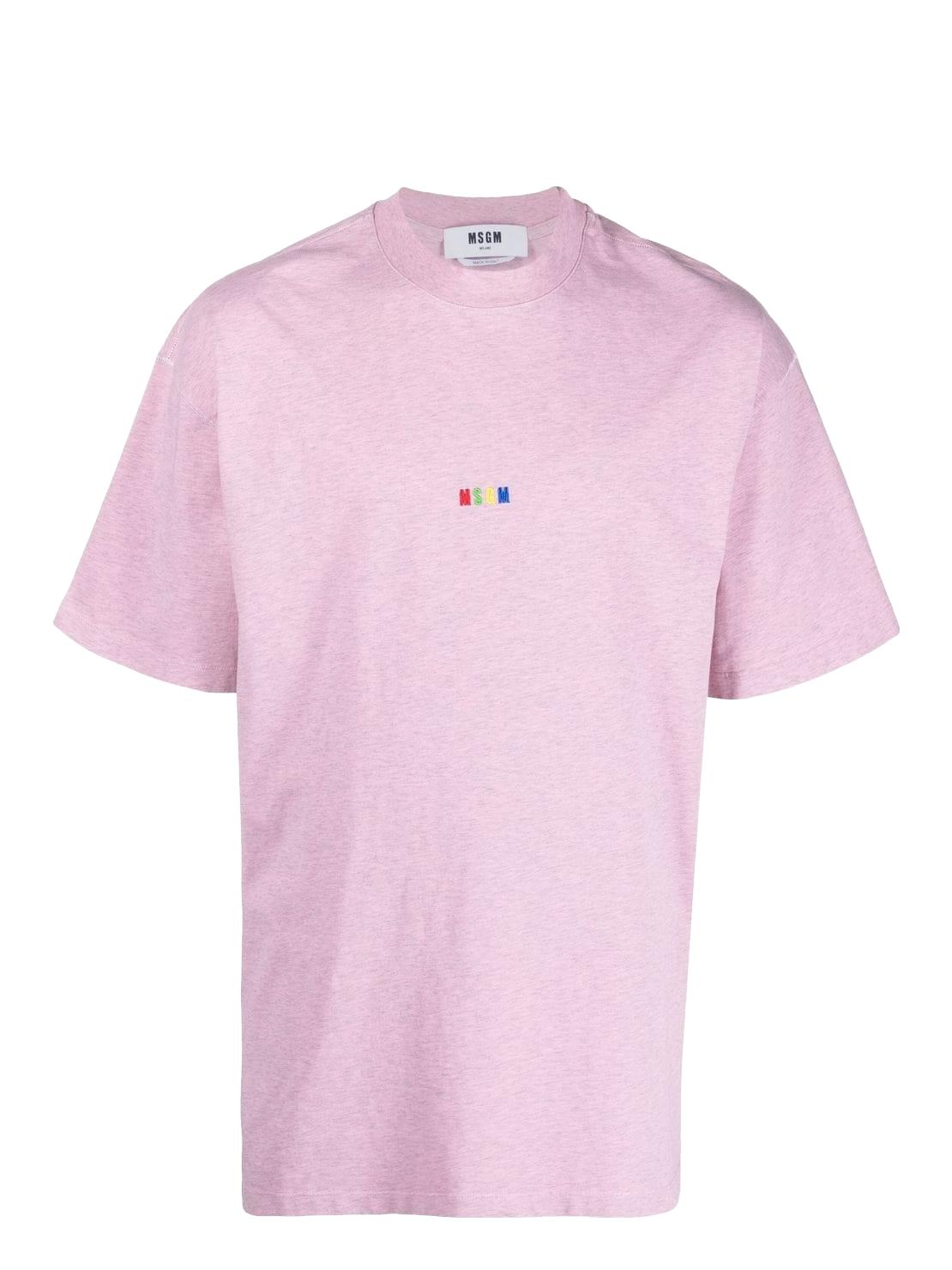 MSGM embroidered-logo cotton t-shirt